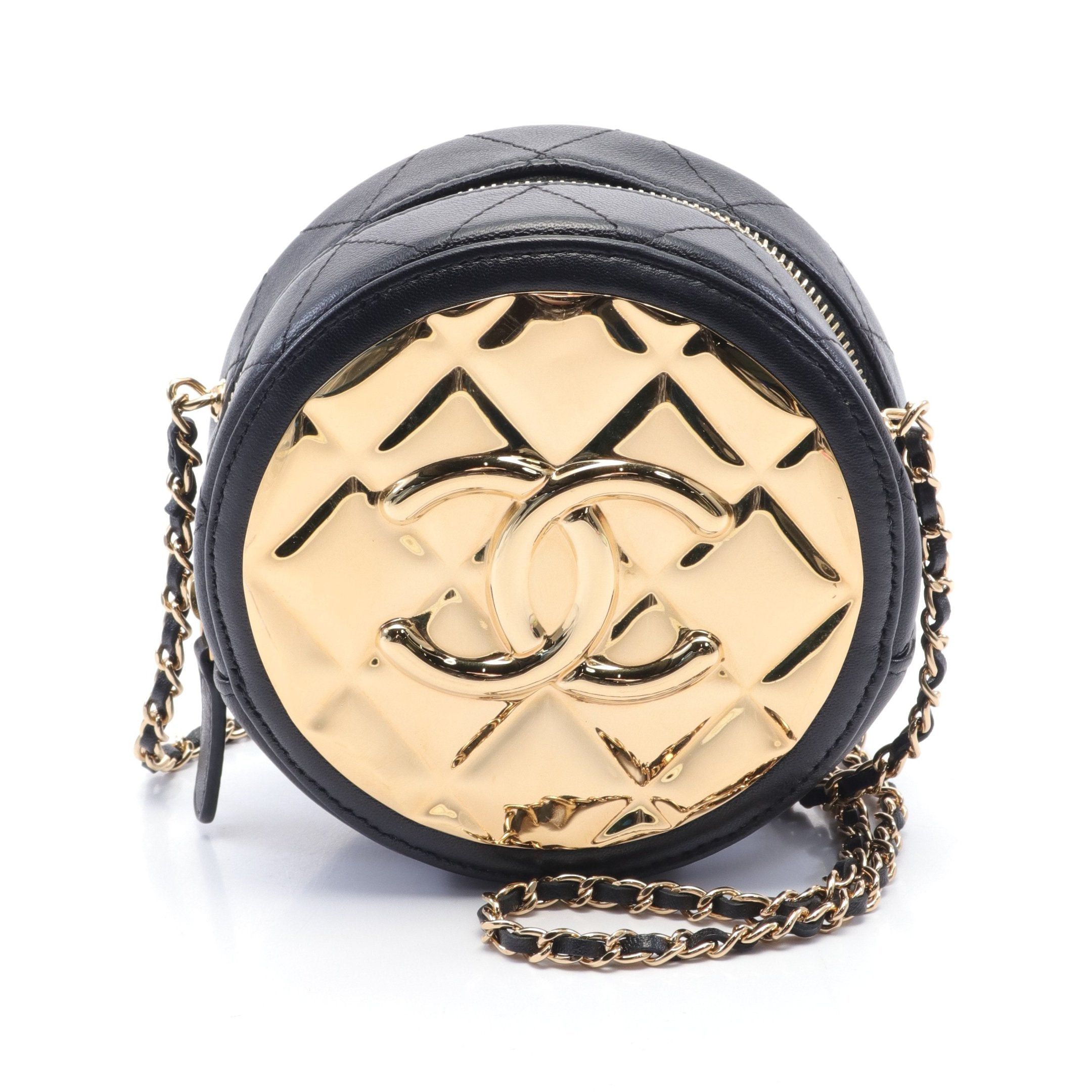 Chanel Chanel Matelasse Coco Mark Chain Shoulder Bag Lambskin Black ...