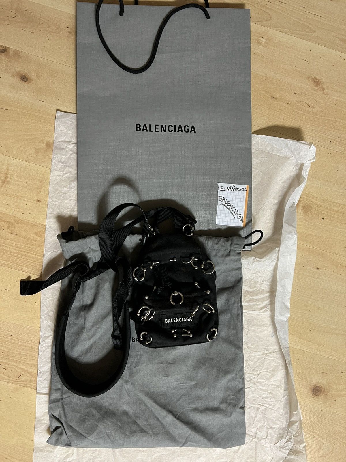 Balenciaga Balenciaga mini backpack with piercings | Grailed