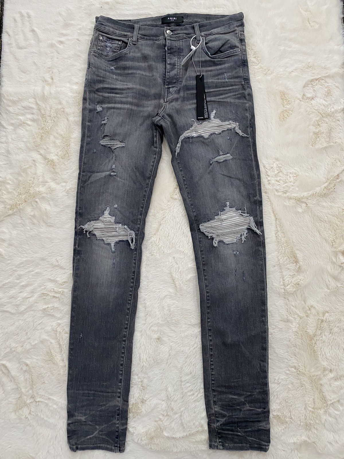 Amiri Amiri Grey Marble MX1 Denim Jeans | Grailed