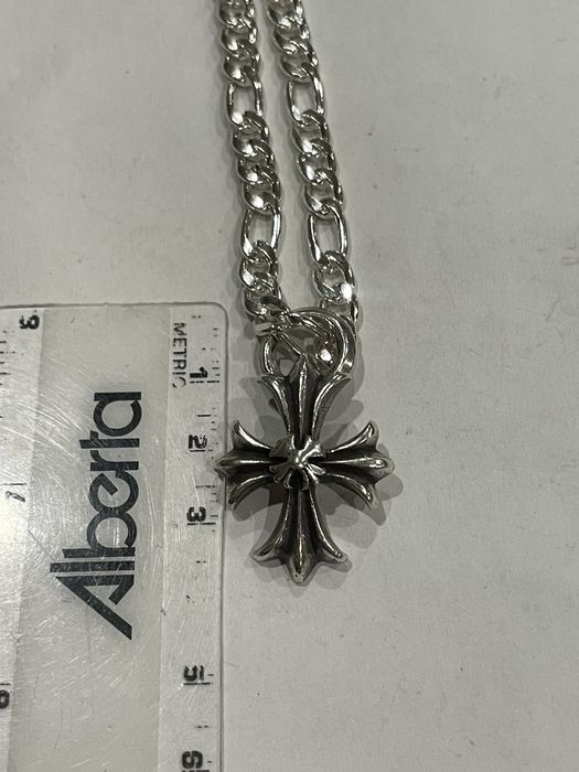 Chrome Hearts Chrome Hearts Double Cross Pendant Chain Silver Necklace ...