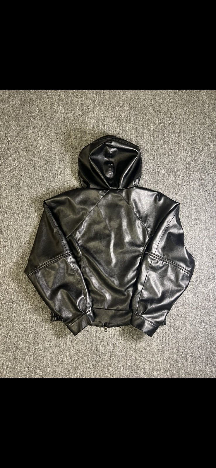 Mowalola Mowalola face mask leather bomber | Grailed