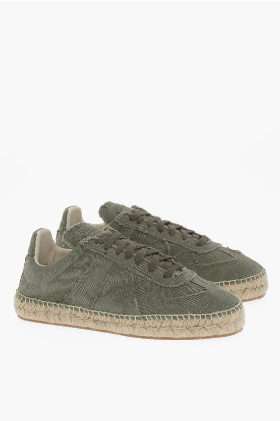 Maison Margiela MM22 Cotton Low-Top Sneakers with Jute Sole | Grailed