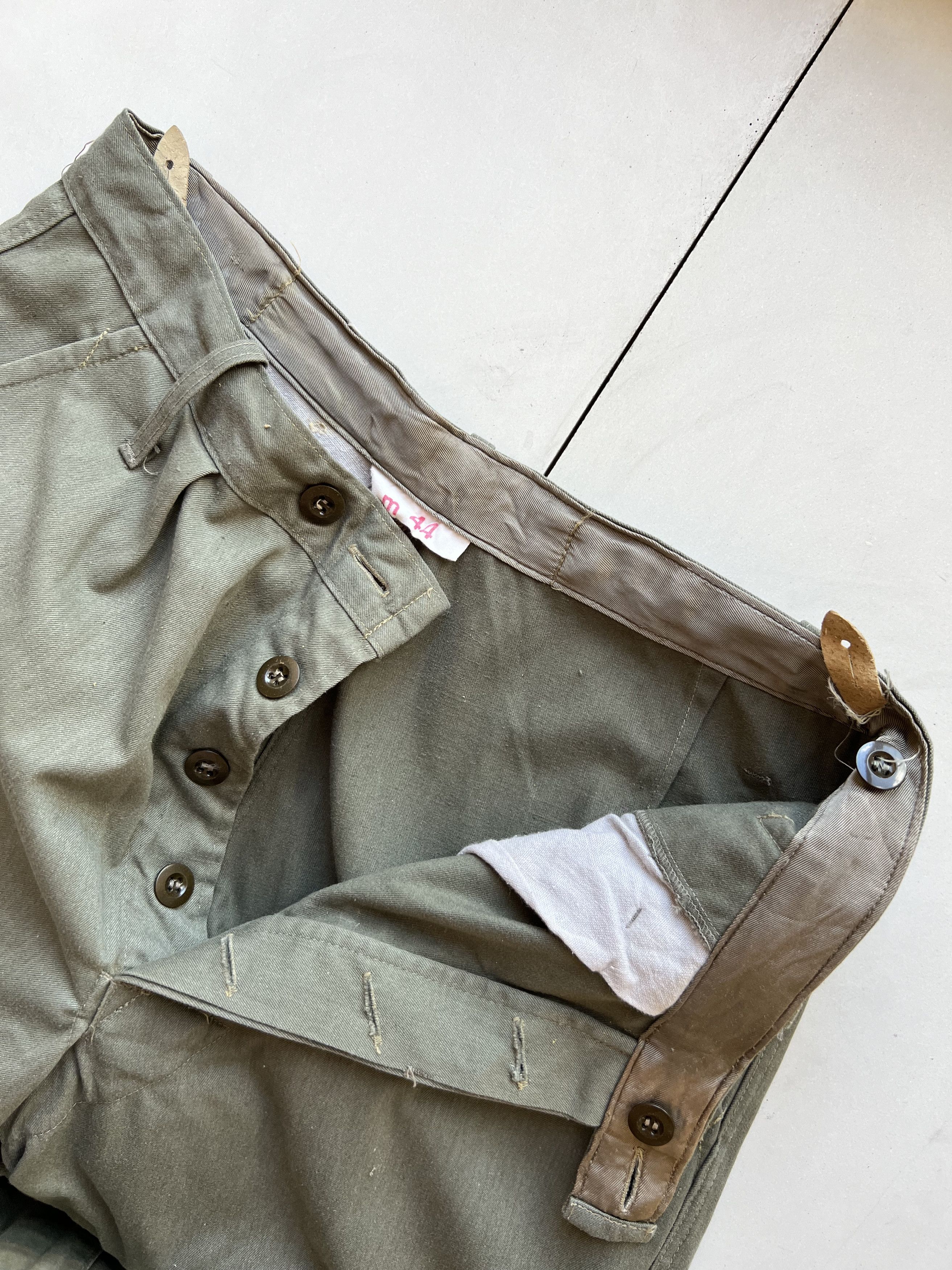 Military Vintage World War WW2 Heavy Cotton Jogger Chinos 1960s | Grailed