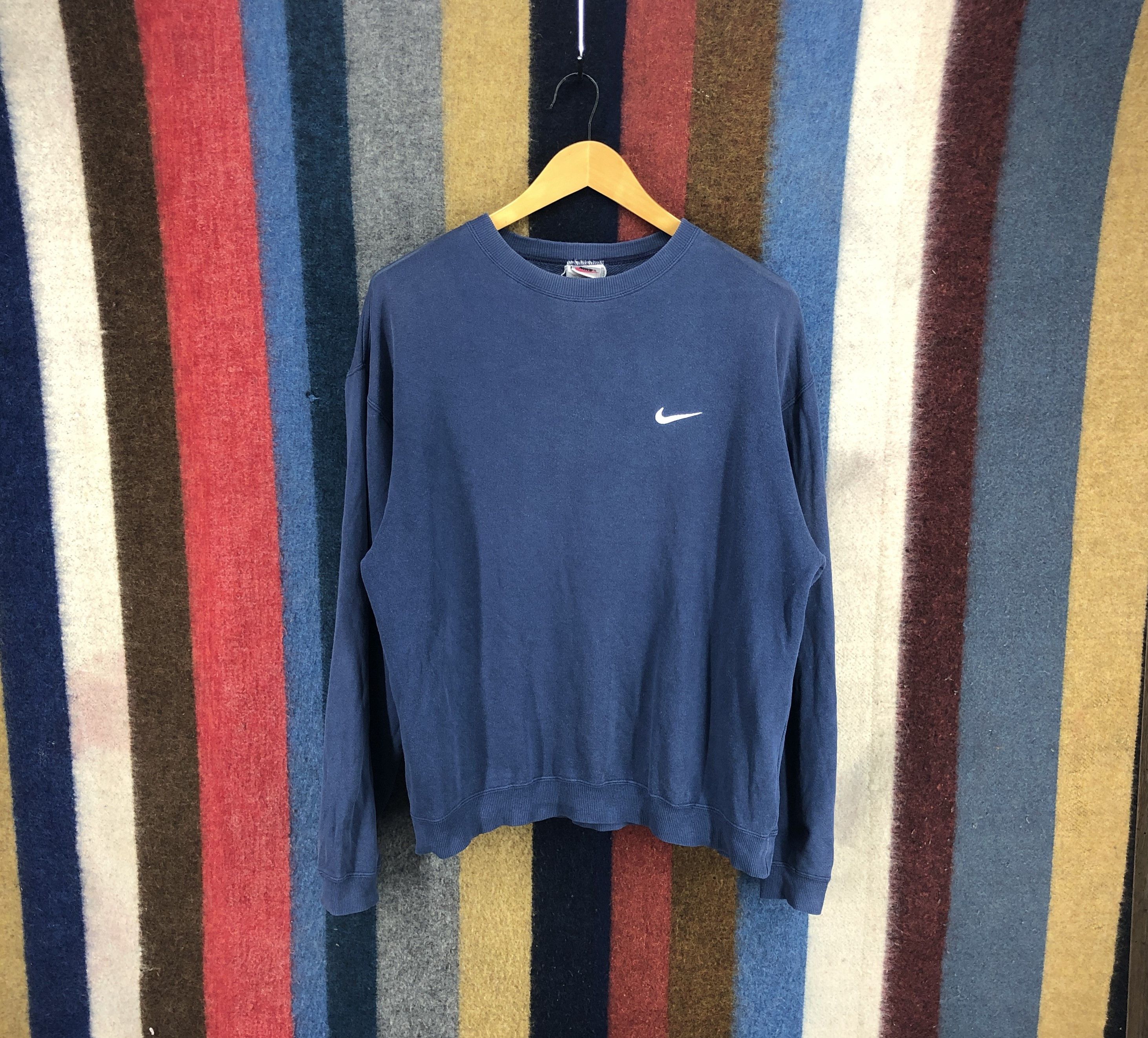 Nike × Vintage 90s Vintage NIKE SILVER TAG Crew Neck Sweatshirt #0330/M ...