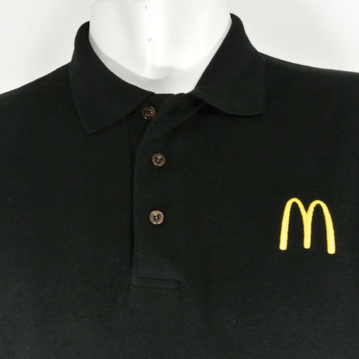 Mando McDONALDS Fast Food Employee Uniform Black Polo Shirt | Grailed