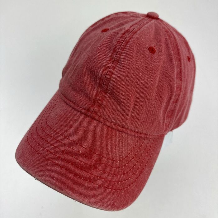 Bally Unbranded Blank Red Ball Cap Hat Adjustable Baseball | Grailed