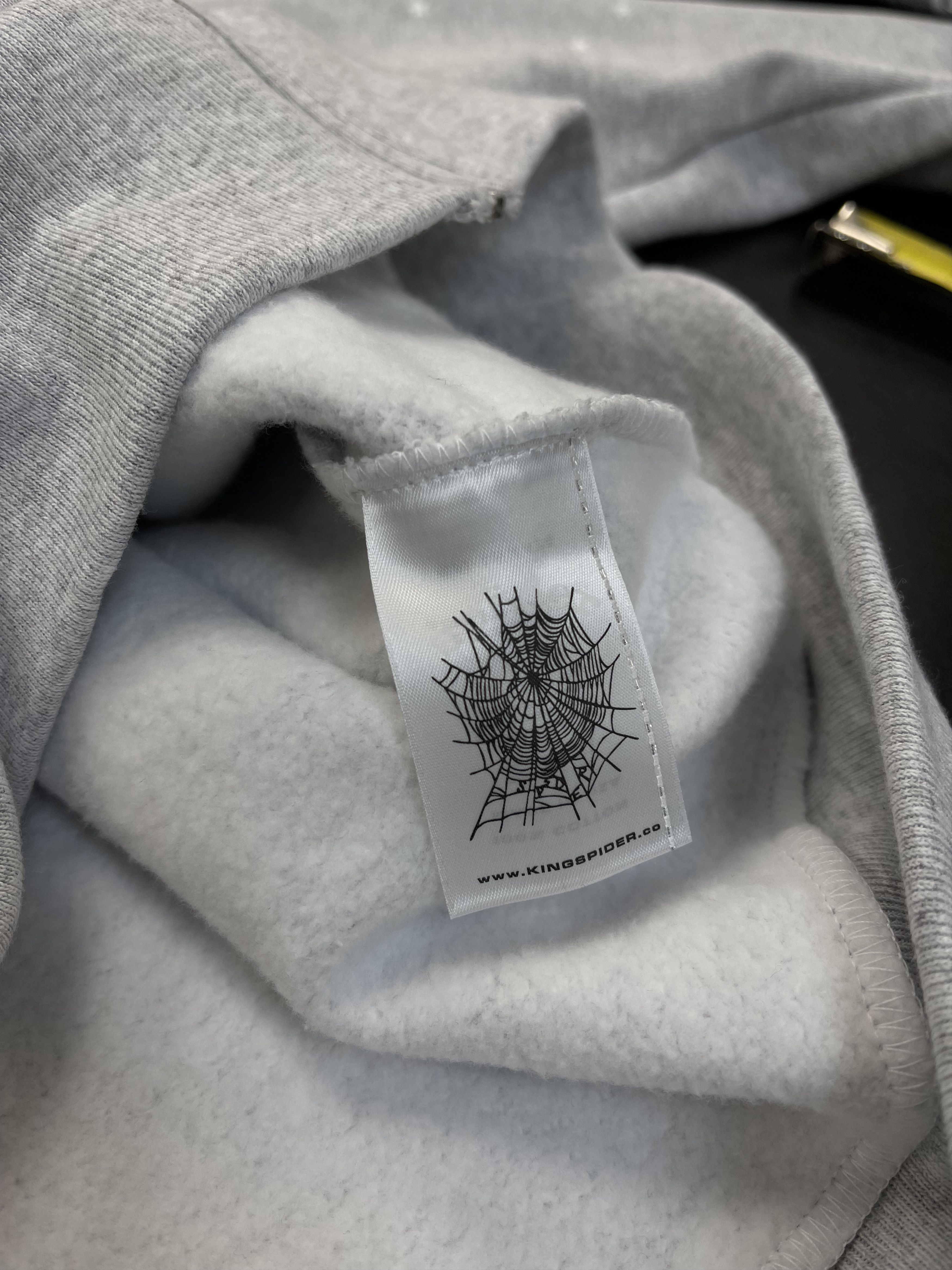 Sp5der Sp5der Atlanta Full Zip Hoodie Heather Grey | Grailed