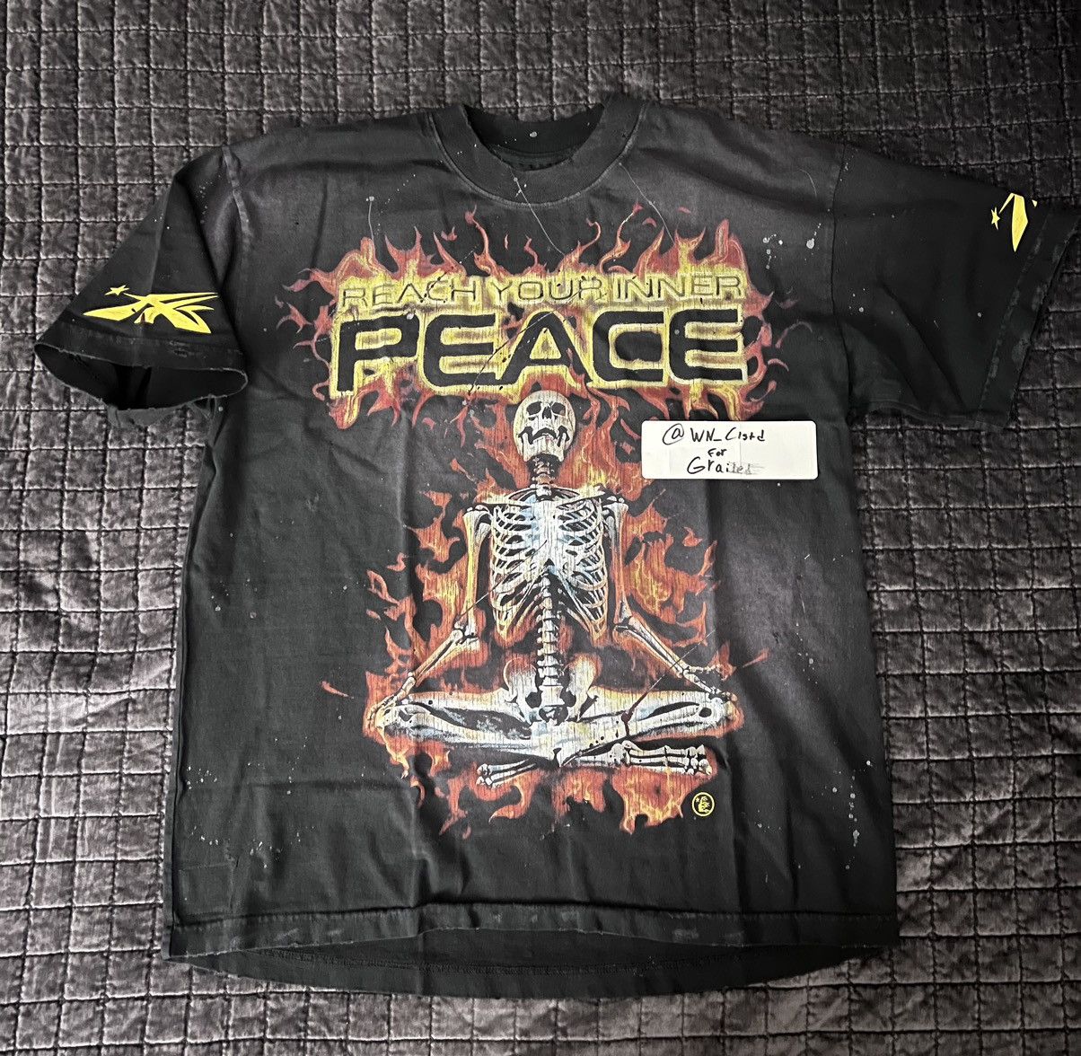 HELLSTAR HELLSTAR Reach Your Inner Peace Fire T-Shirt | Grailed