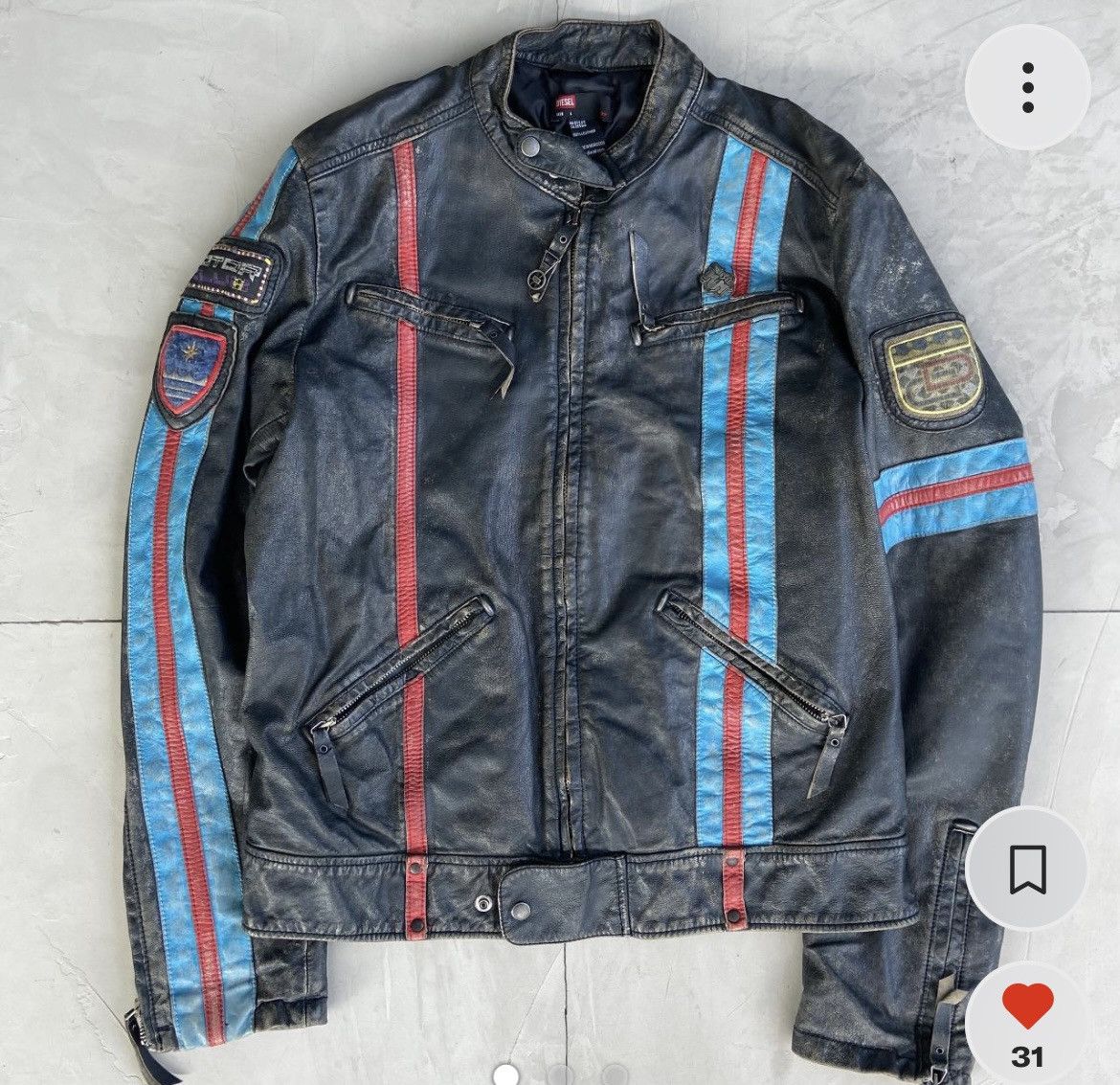Diesel Diesel Vintage Leather Racing Jacket | Grailed