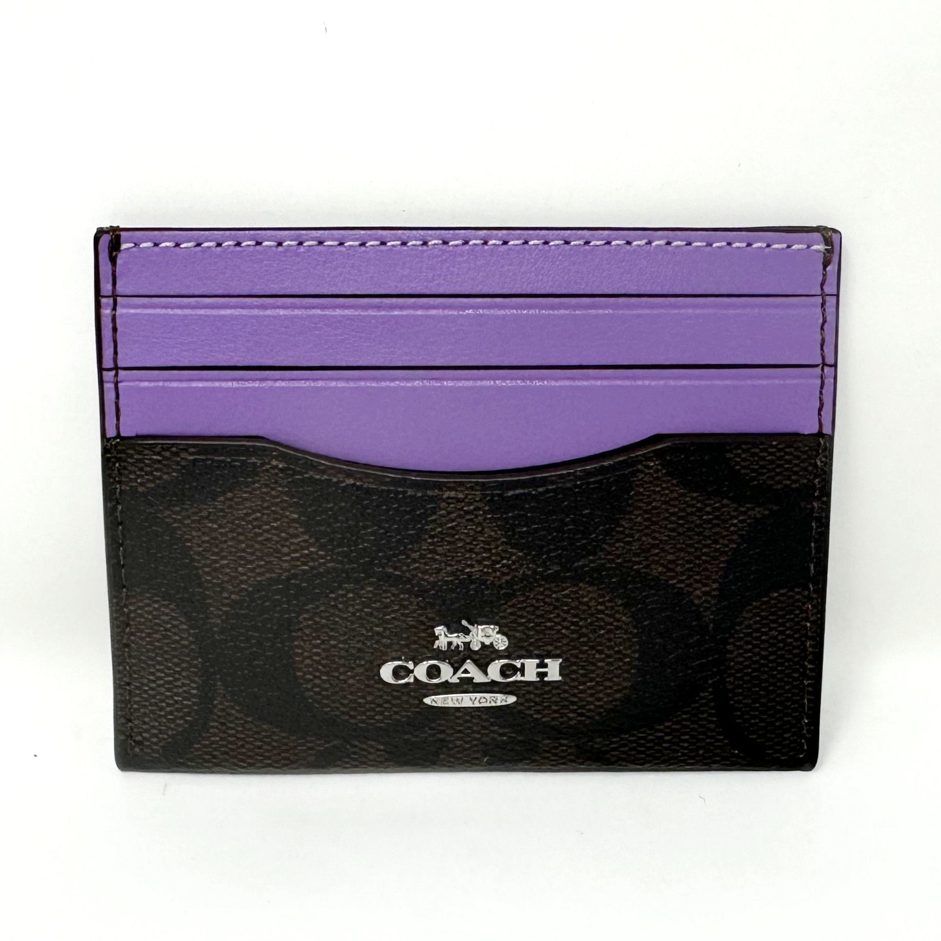 Coach NWT Coach Slim Id Card Case In Signature Canvas & Leather | Grailed