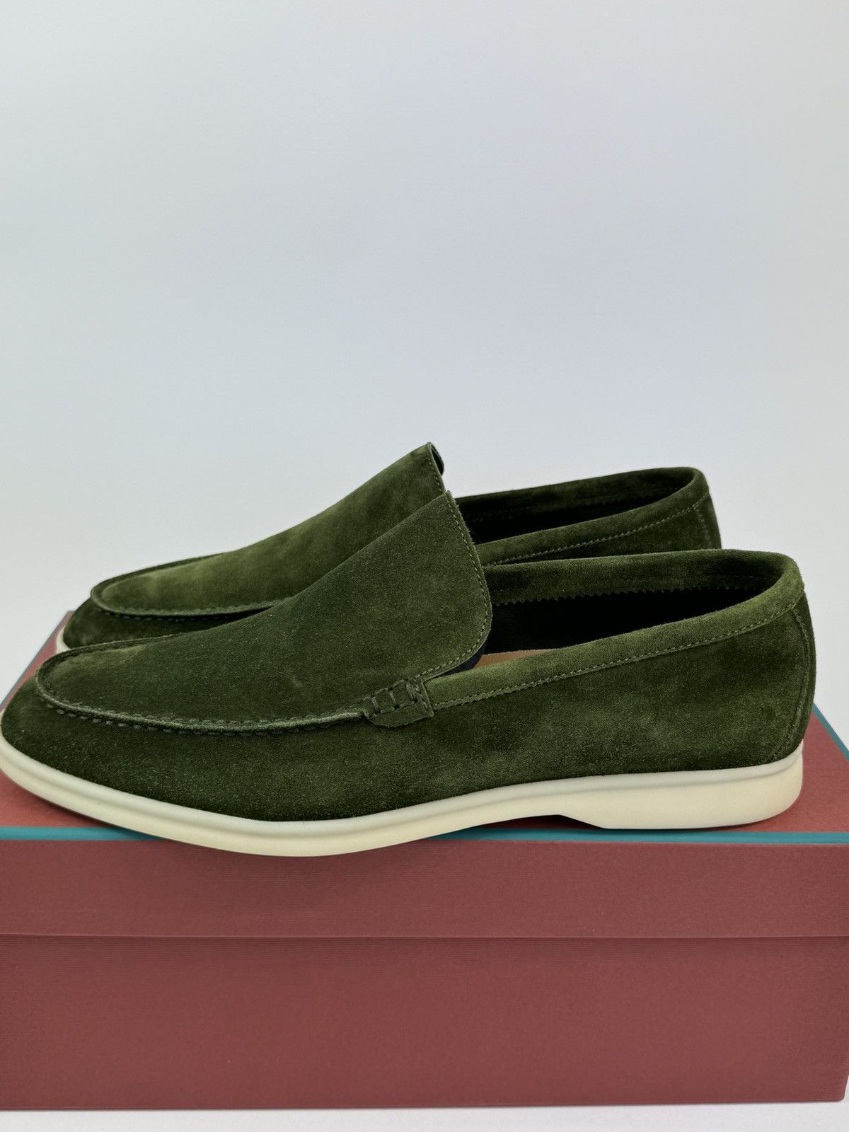 Loro Piana Grey Suede Summer Walk Loafers Harrods Uk