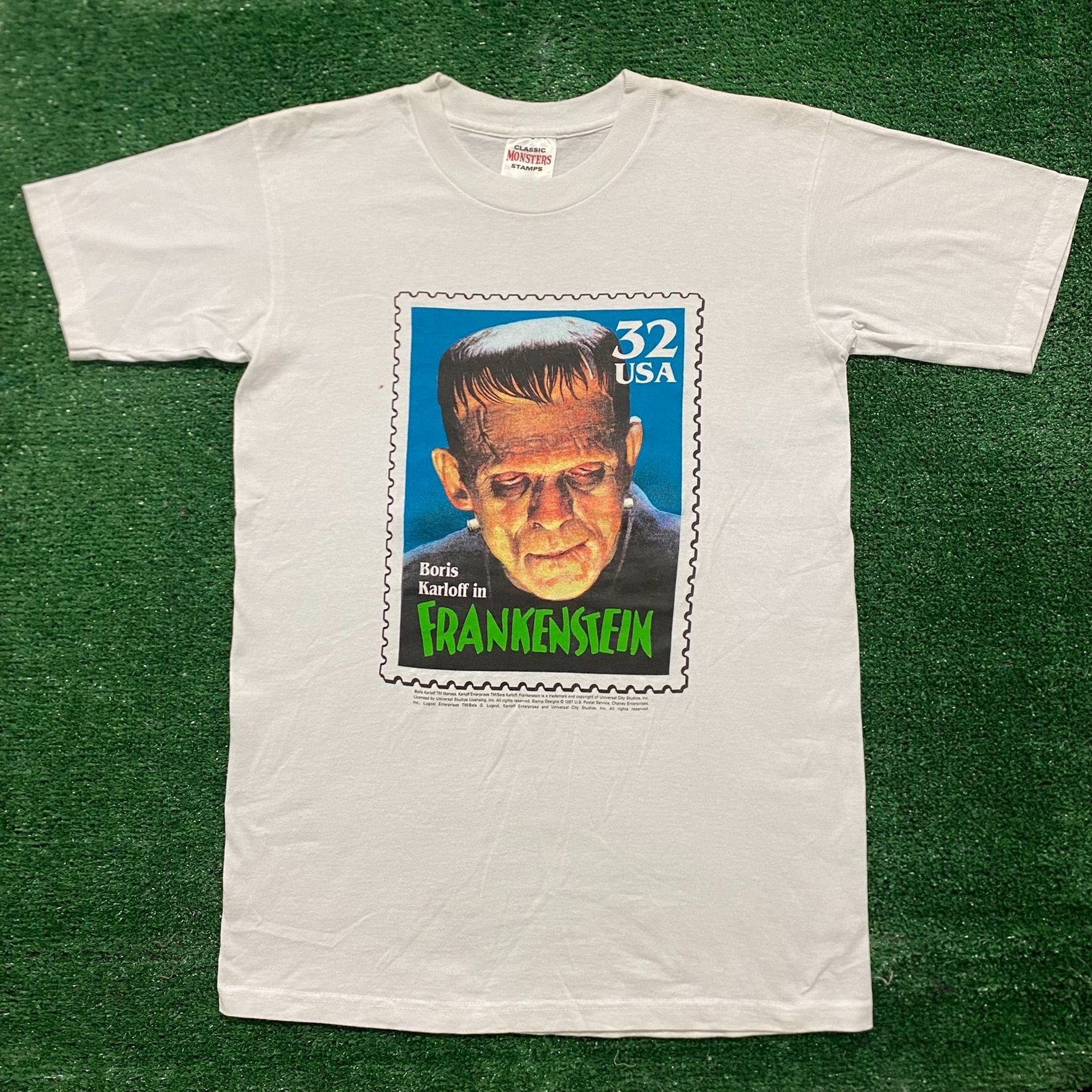 Made In Usa × Movie × Vintage Vintage 90s Frankenstein Stamp Essential ...