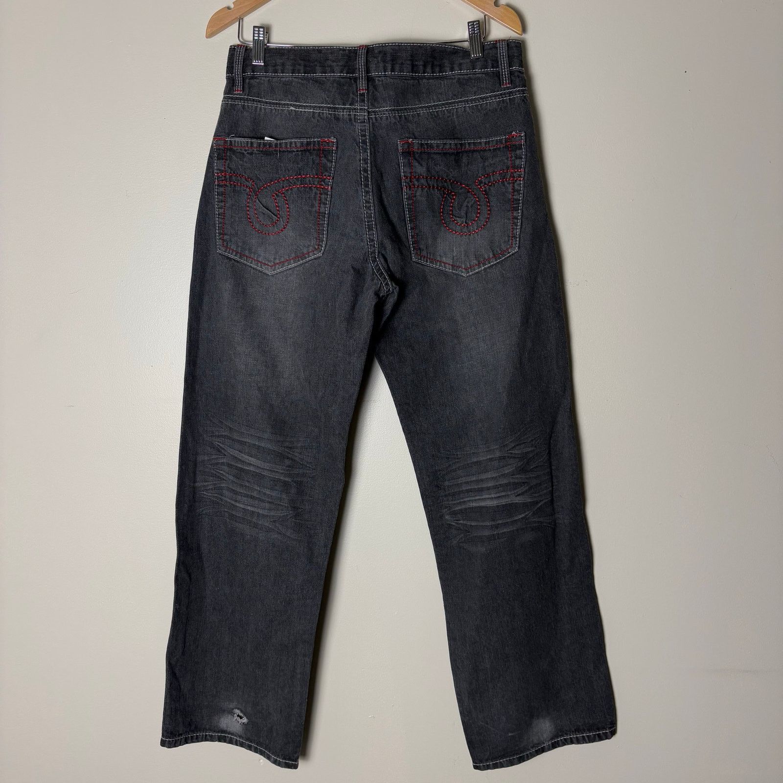 Avirex Avirex embroidered pocket faded denim | Grailed