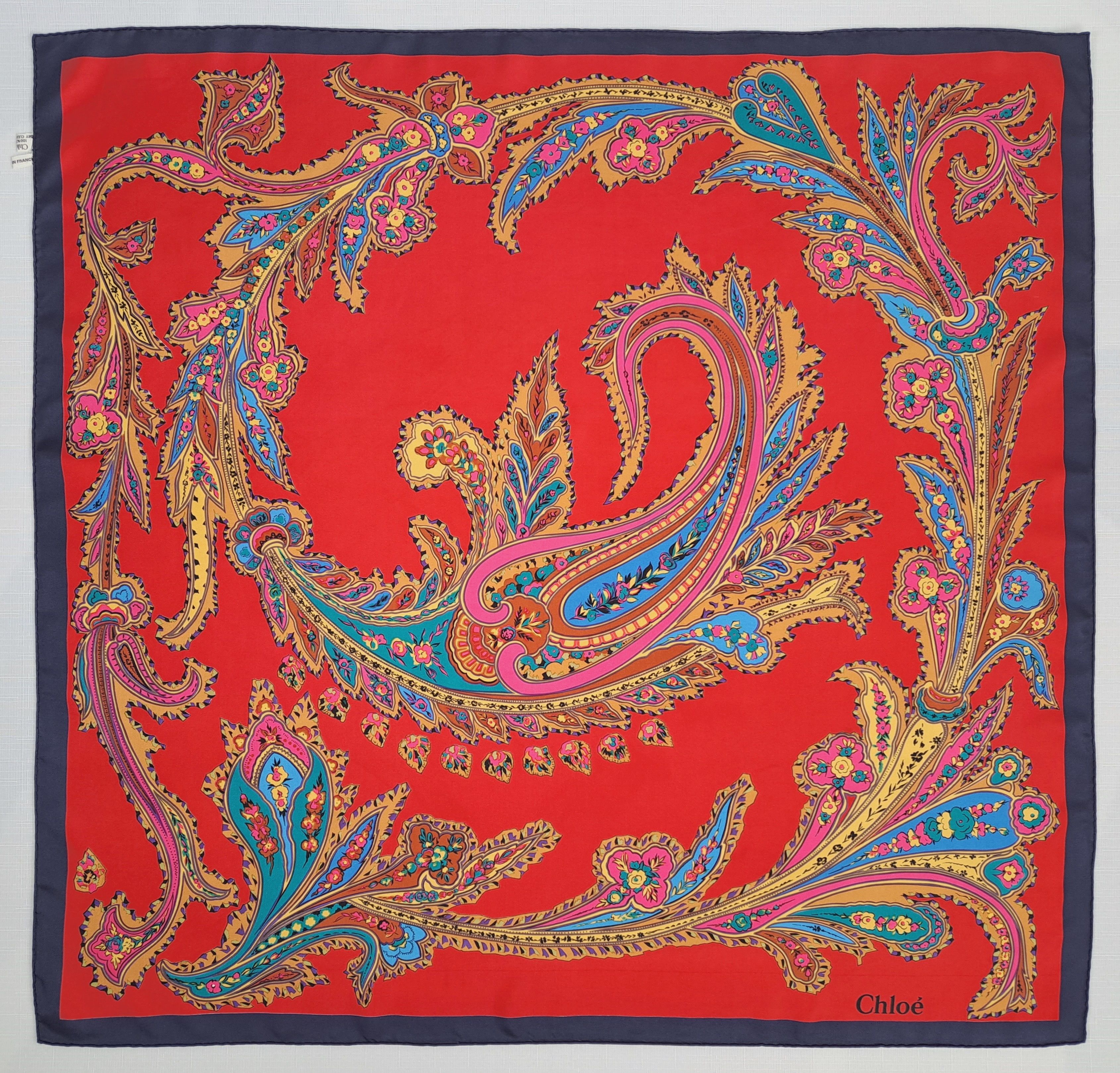 Chloe Chloé square silk scarf. Made in France | Grailed