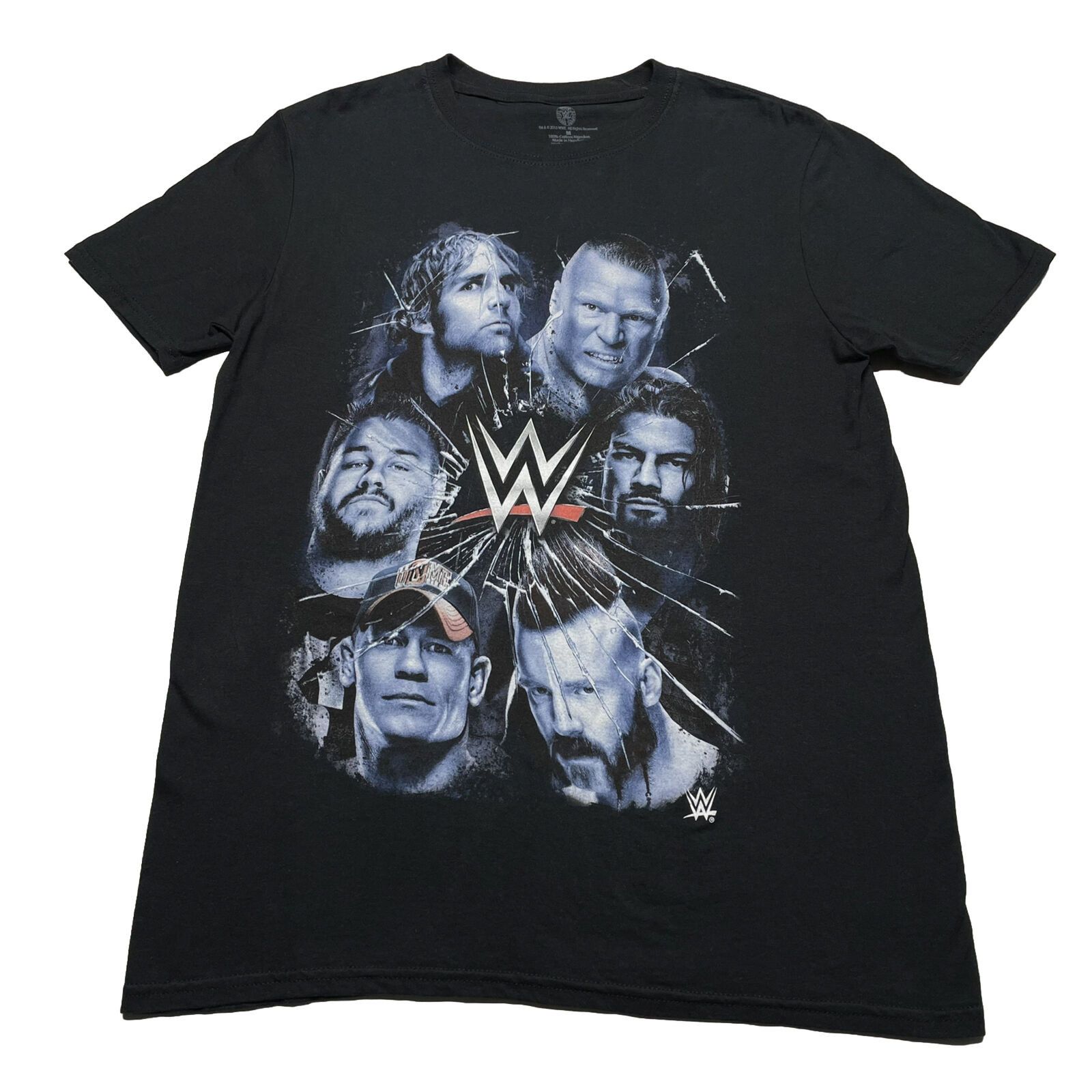 Vintage WWE Wrestling T-Shirt Men’s Medium John Cena Brock Lesnar Roman ...