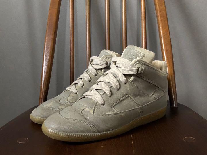 Archival Clothing MAISON MARGIELA gray painted high top replica GATs ...