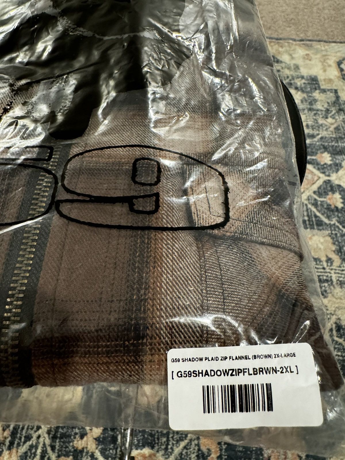 G59 Records × Pouya & $uicideboy$ Merch G59 Shadow Plaid Zip Flannel ...