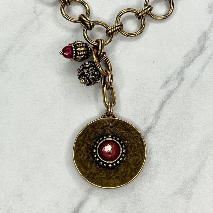 Chicos Chico's Chain Link Studded Reversible Pendant Necklace | Grailed