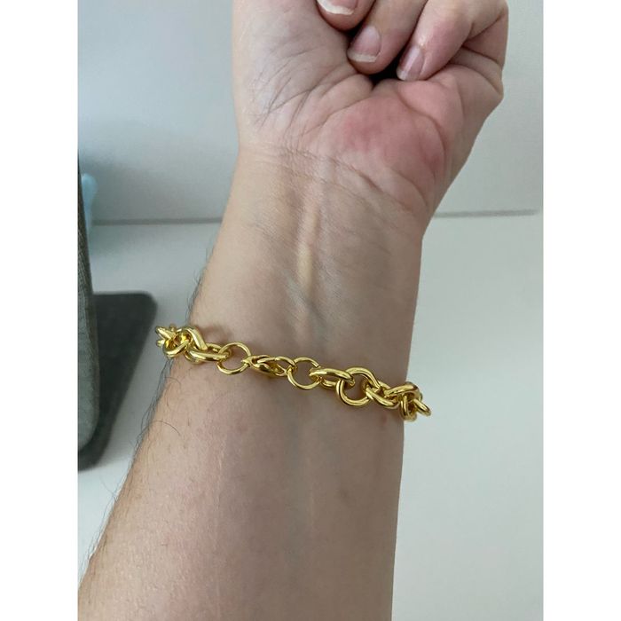 Generic Bright gold tone chunky chain bracelet | Grailed