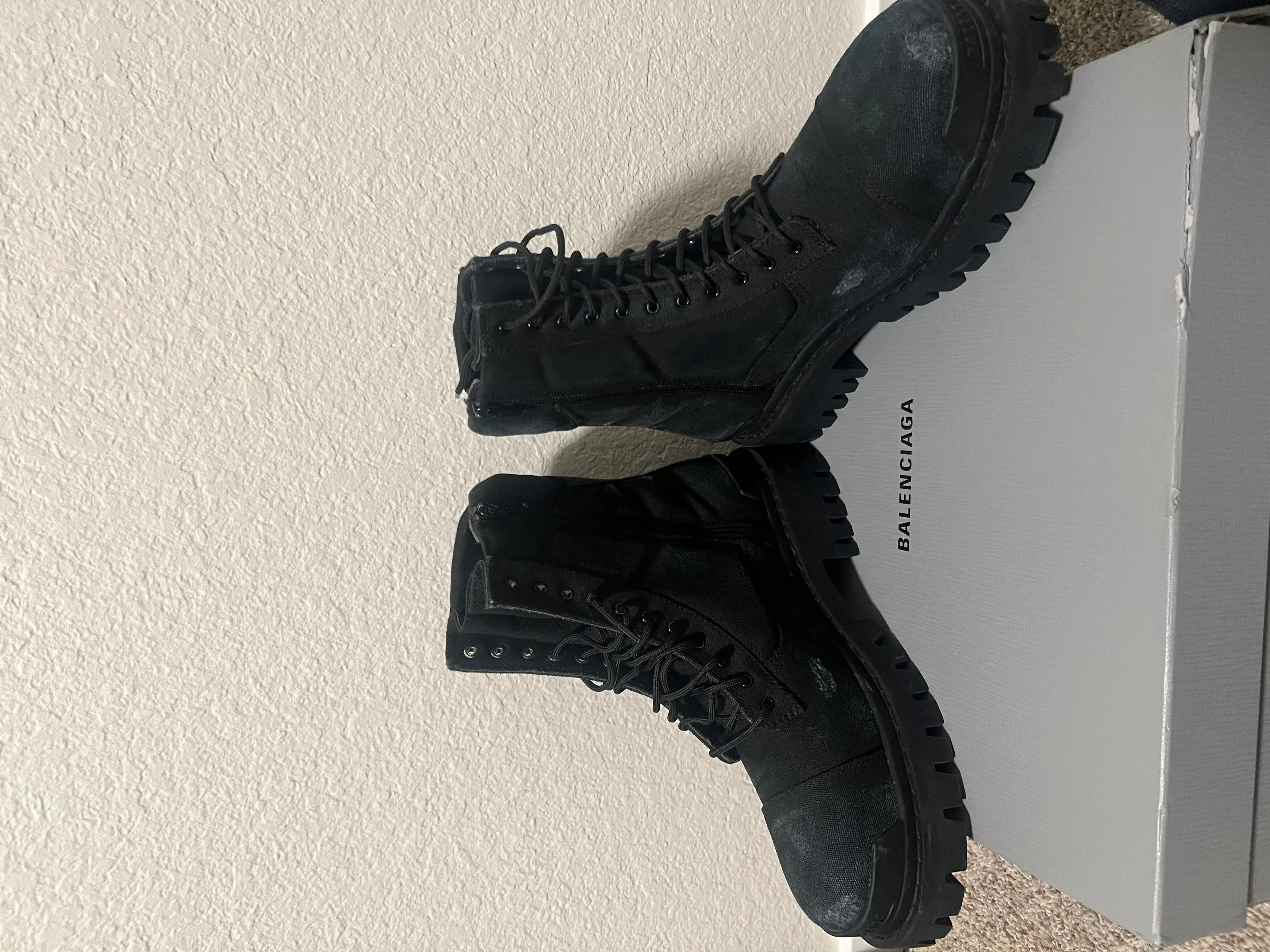 Balenciaga Balenciaga distressed strike boot | Grailed