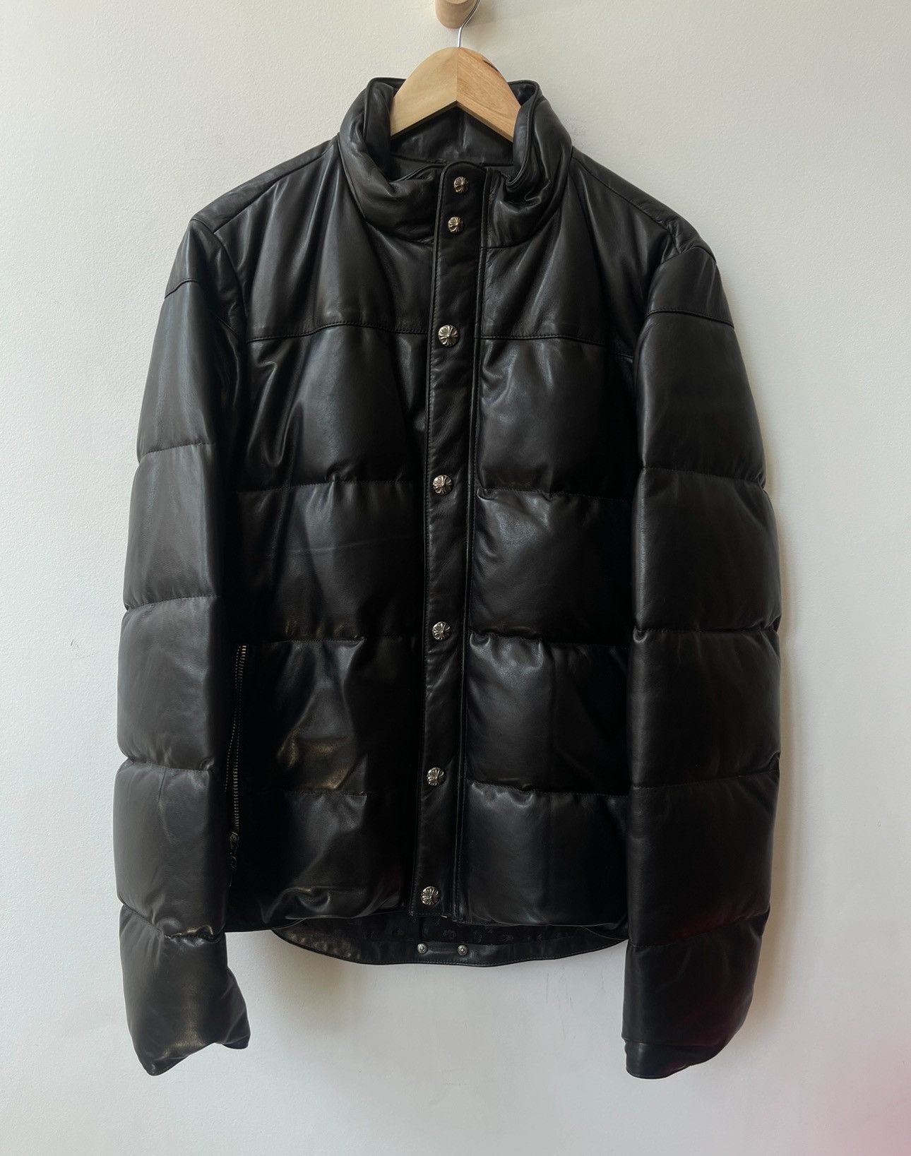 Chrome Hearts Leather Puffer Down Jacket Stiff | Grailed