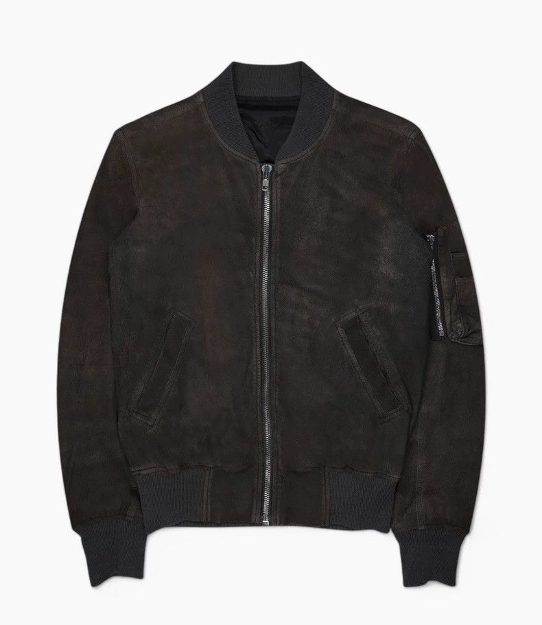 Rick Owens Rick Owens Blistered Leather Bomber Jacket - dmc | Grailed