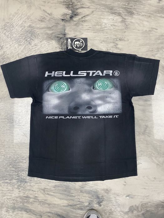 HELLSTAR New Hellstar Attacks UFO Tee black size medium | Grailed