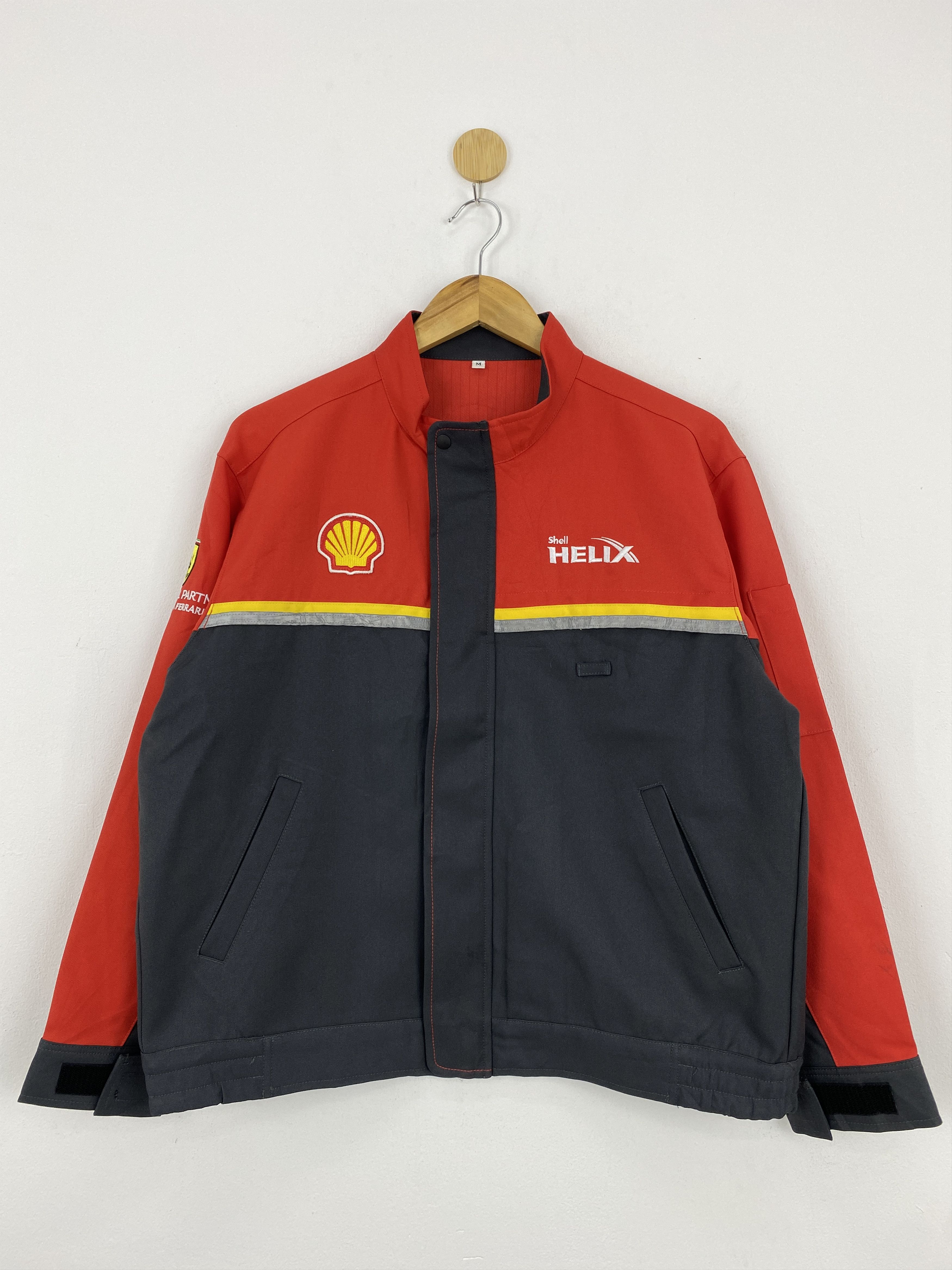 Japanese Brand Vintage Shell Helix Ferrari Racing Workers Denim Jacket ...