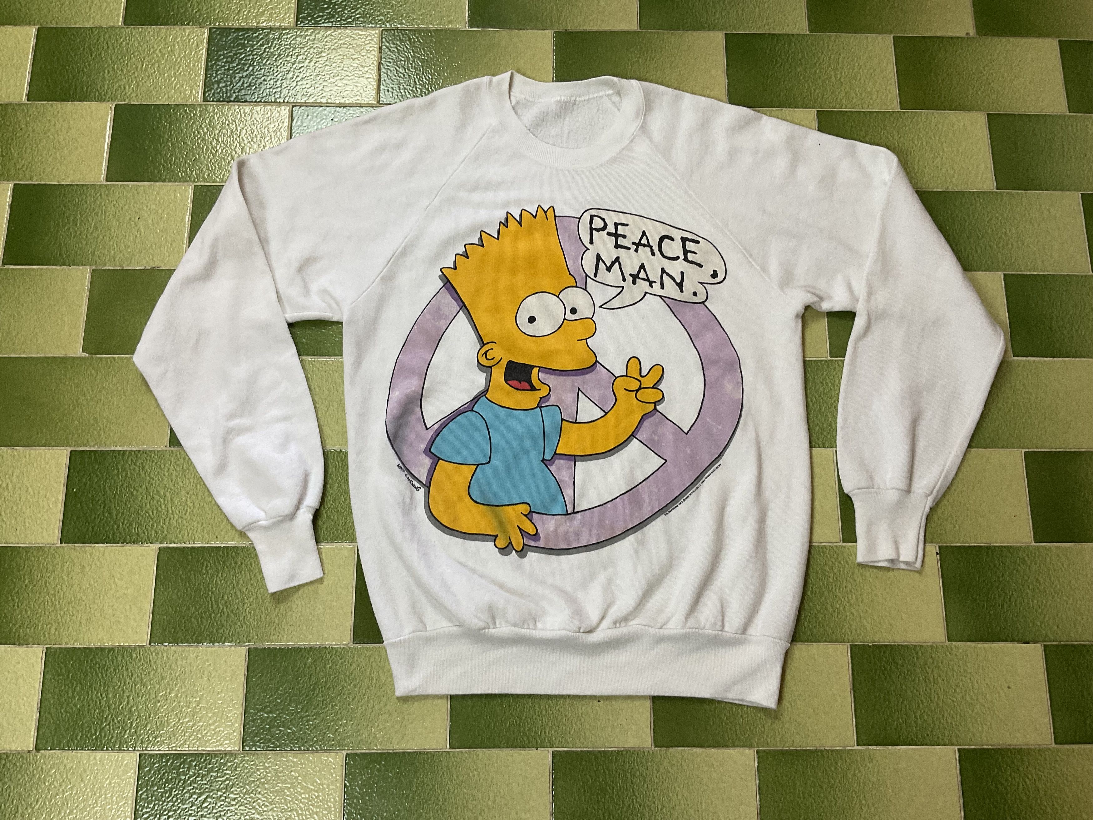 Cartoon Network × The Simpsons × Vintage Vintage 90s Bart Simpson Peace ...