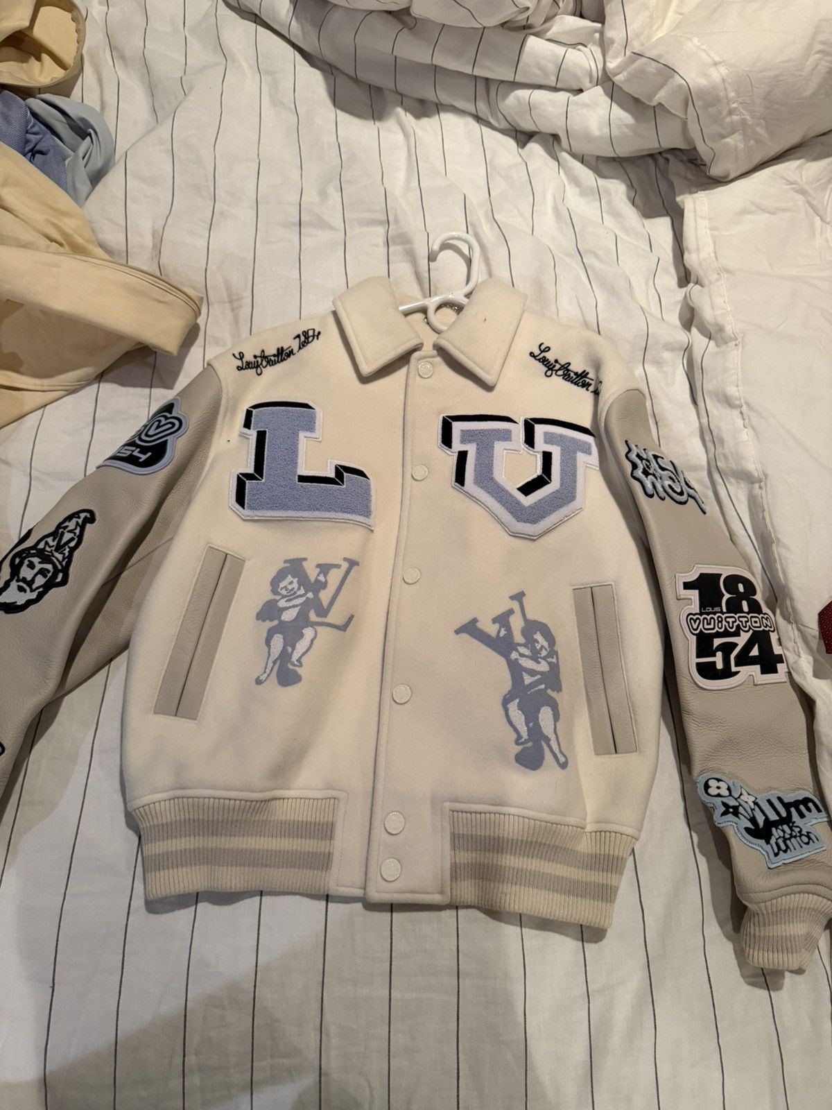 Louis Vuitton Louis Vuitton "Multi-Patches" Varsity Leather Jacket ...