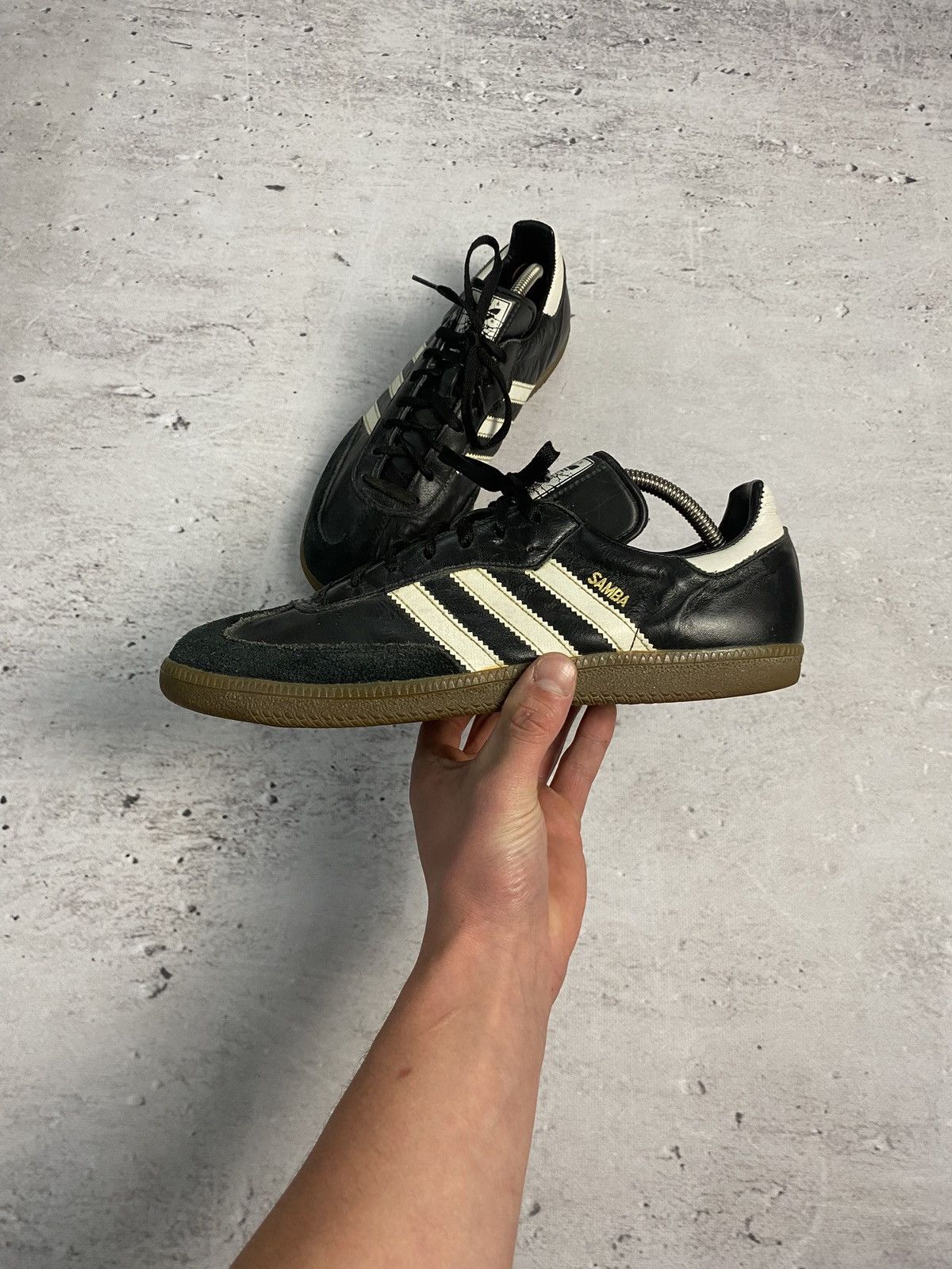 Adidas × Very Rare × Vintage Vintage Adidas Samba Leather Black ...