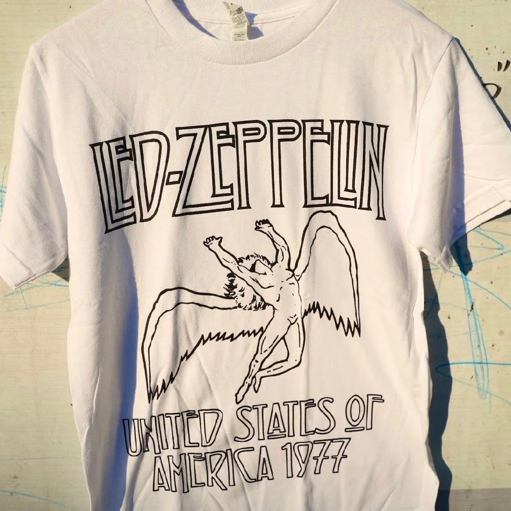 Band Tees Deadstock Retro Led Zeppelin Icarus Tee | Grailed
