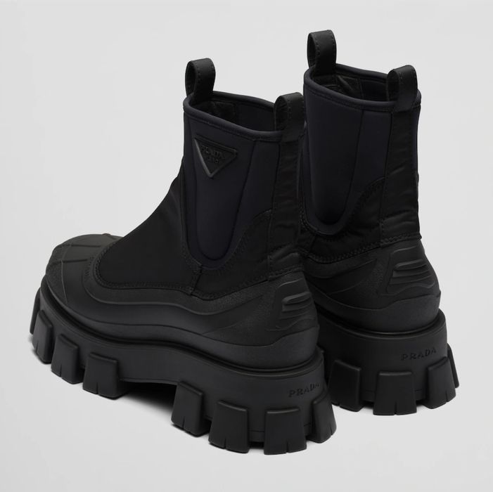 Prada Monolith Re-Nylon Gabardine Boots - UNISEX | Grailed