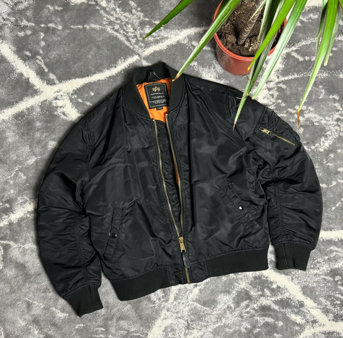 Vintage 90s Alpha Industries Vintage Bomber MA-1 Nylon Jacket | Grailed