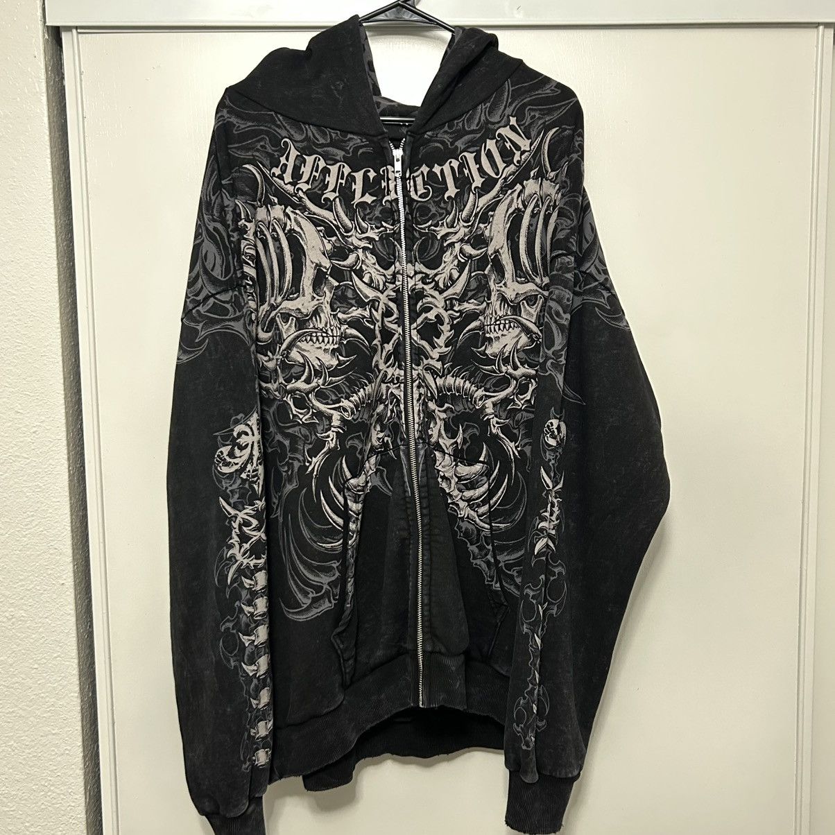 Ken Carson Ken Carson x Affliction Gorecore Lament Zip-Up Hoodie | Grailed