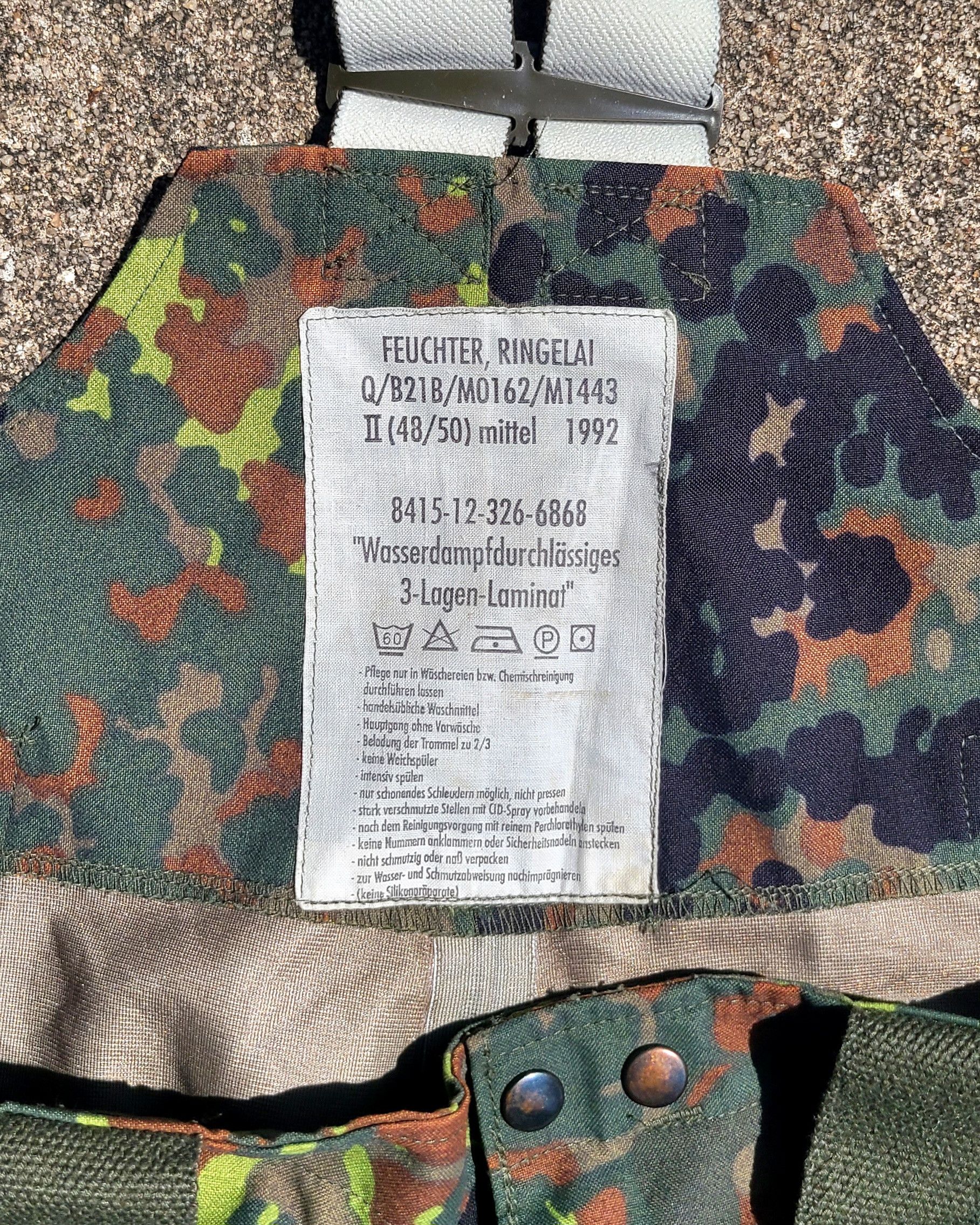 Arc'teryx German Army Surplus Flecktarn Waterproof Goretex Over Pants ...