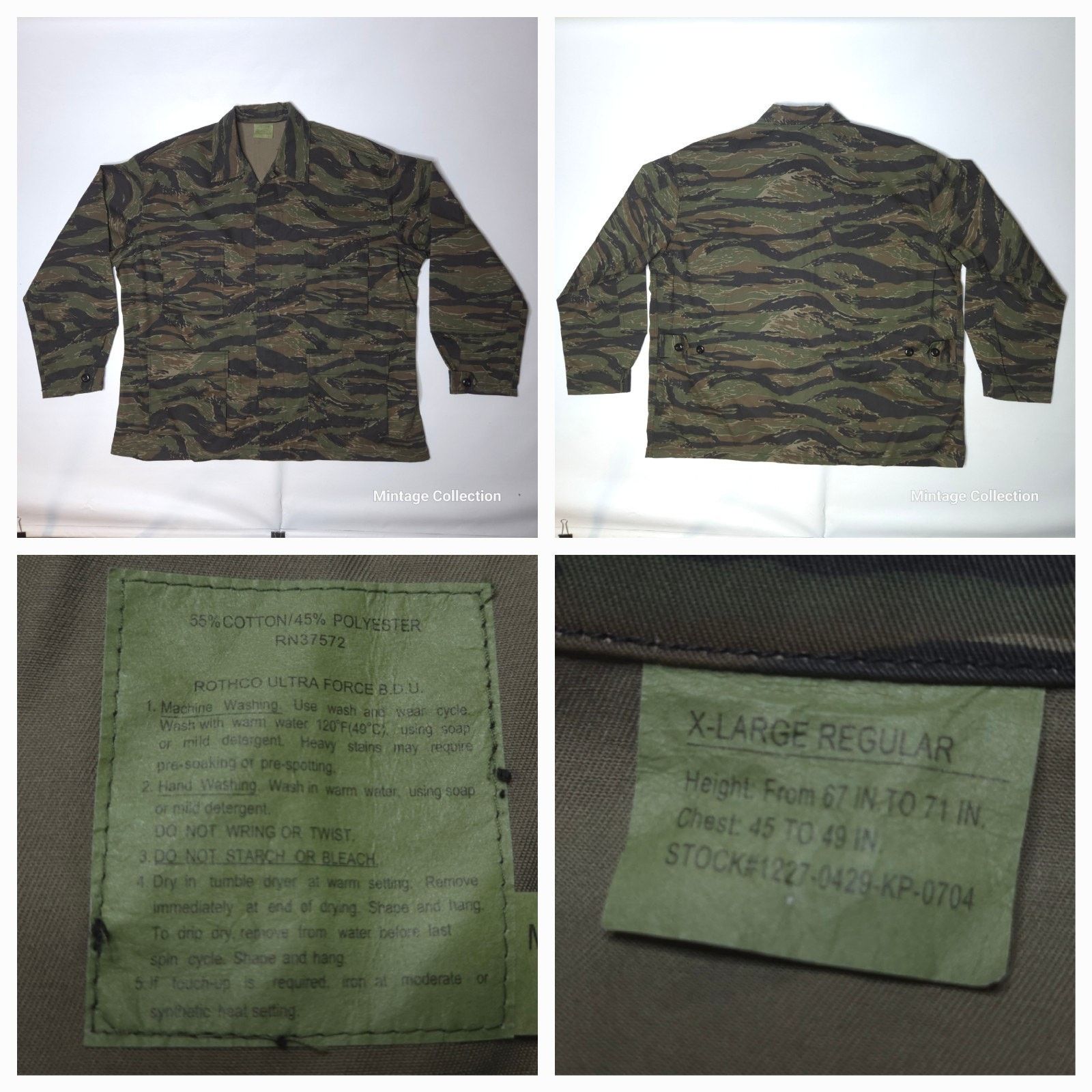 Rothco Rothco Ultra Force B.D.U. Military Tiger Stripe Camo Size XL ...