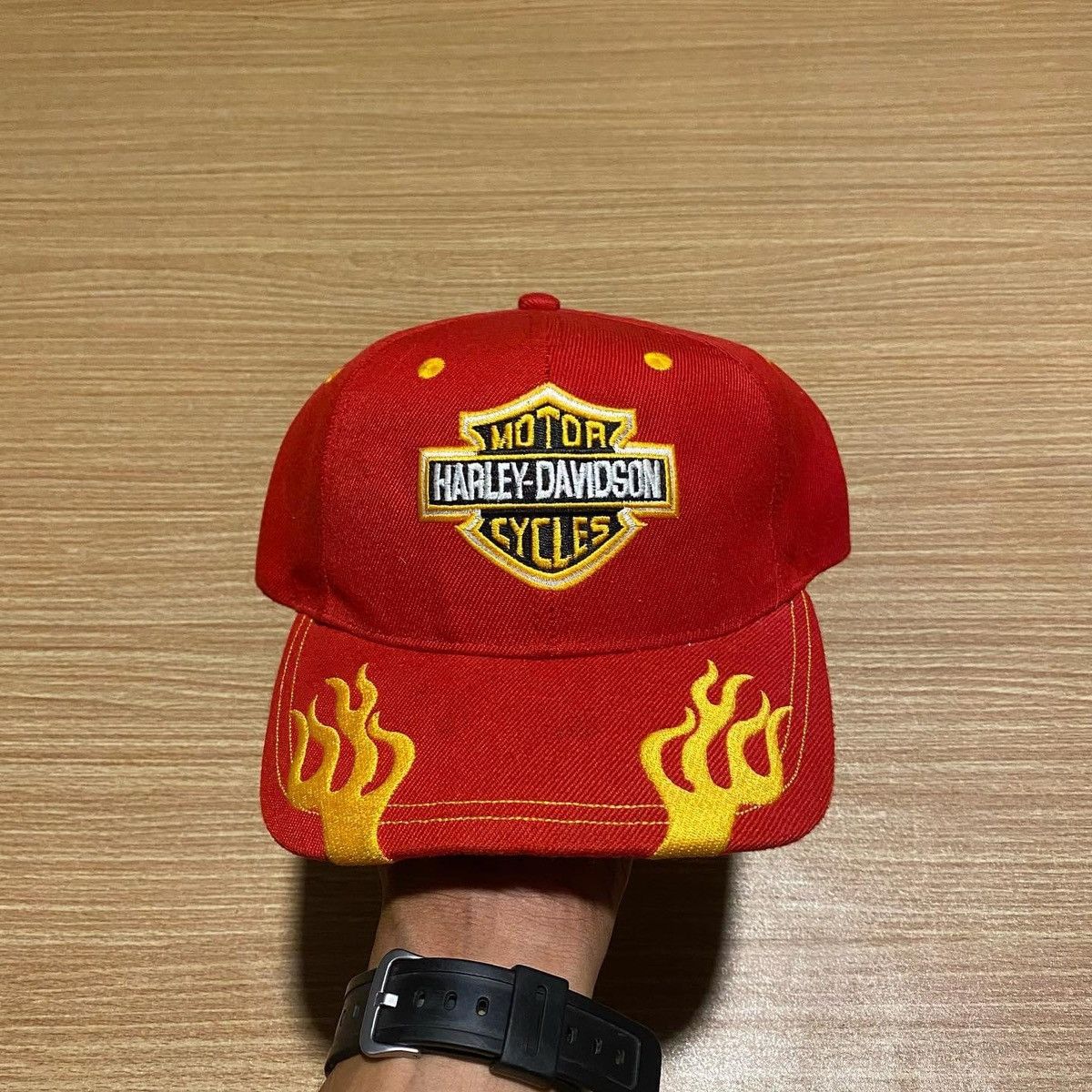 Harley Davidson × Streetwear Harley Davidson Flaming Cap | Grailed