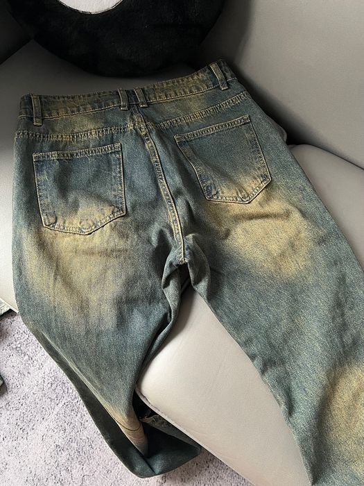Vintage paint faded flared damaged pants | Grailed