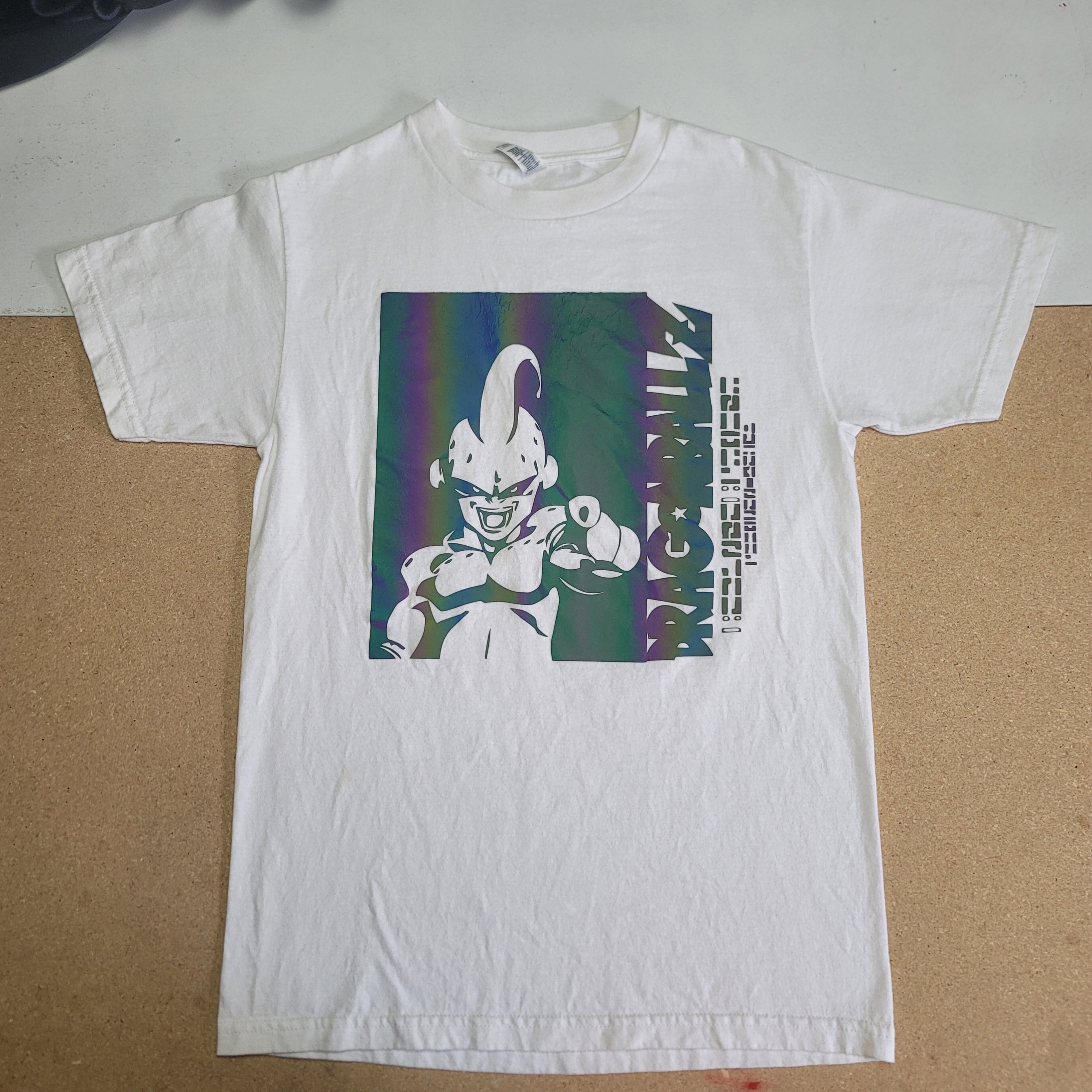 Other Vintage DBZ Bootleg reflective holographic kid buu t shirt | Grailed