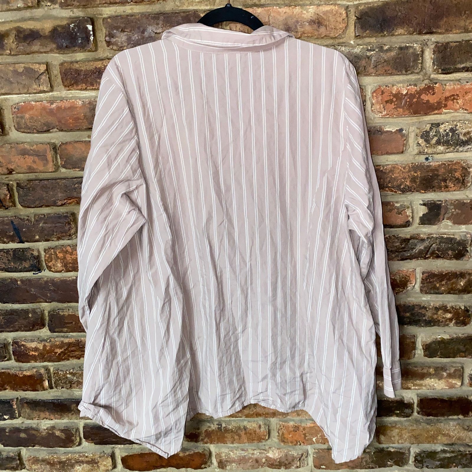 Other Logo Lori Goldstein Striped Long Sleeve Button Down Shirt 1x