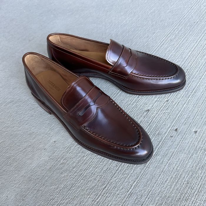 Meermin Meermin Burgundy Shell Cordovan Loafer UK7 | Grailed