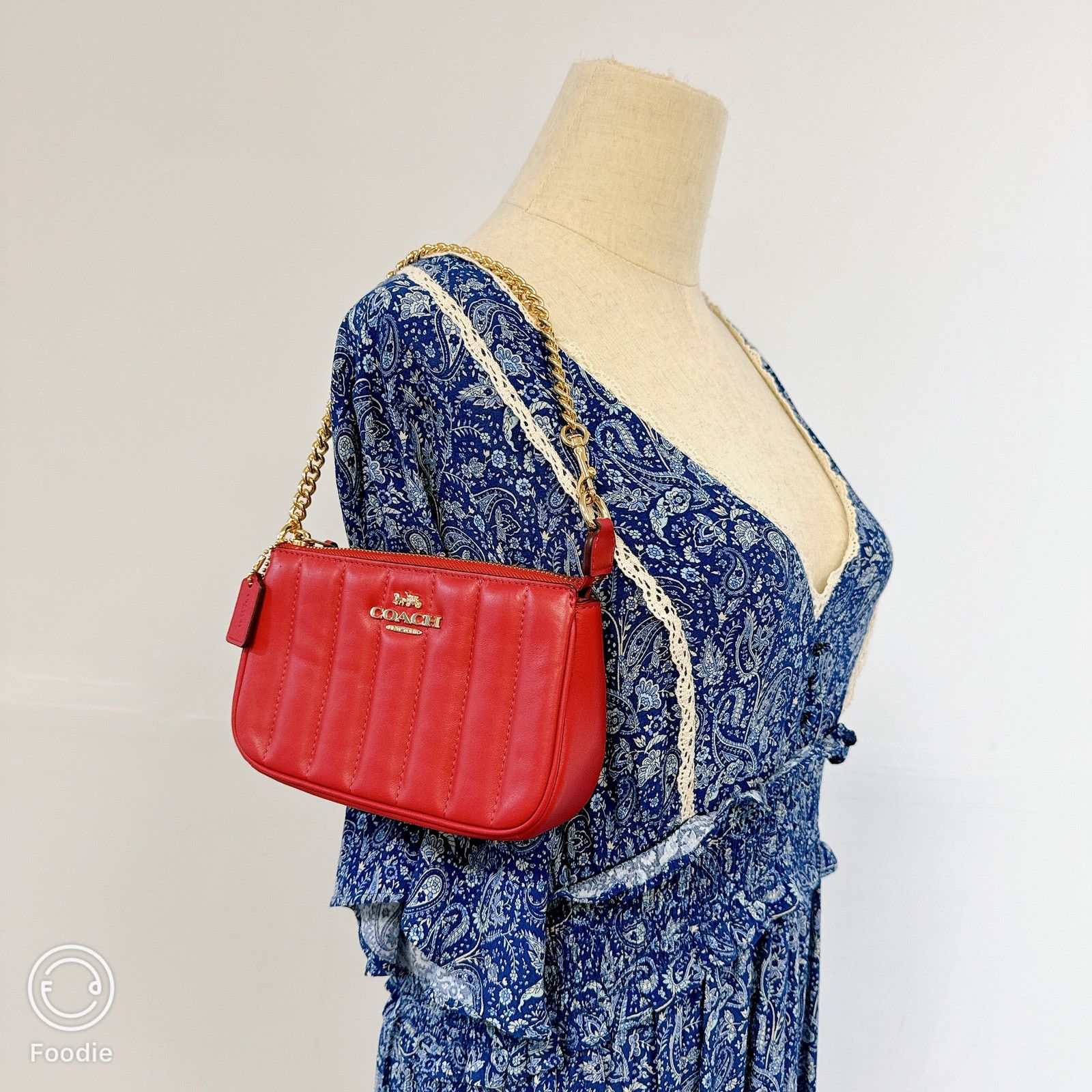 Coach Coach C8302 Nolita 19 With Chain With Linear Quilting Red | Grailed