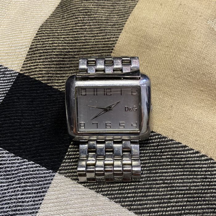 Dolce & Gabbana 2000s Rectangle Stainless Steel Watch | Grailed
