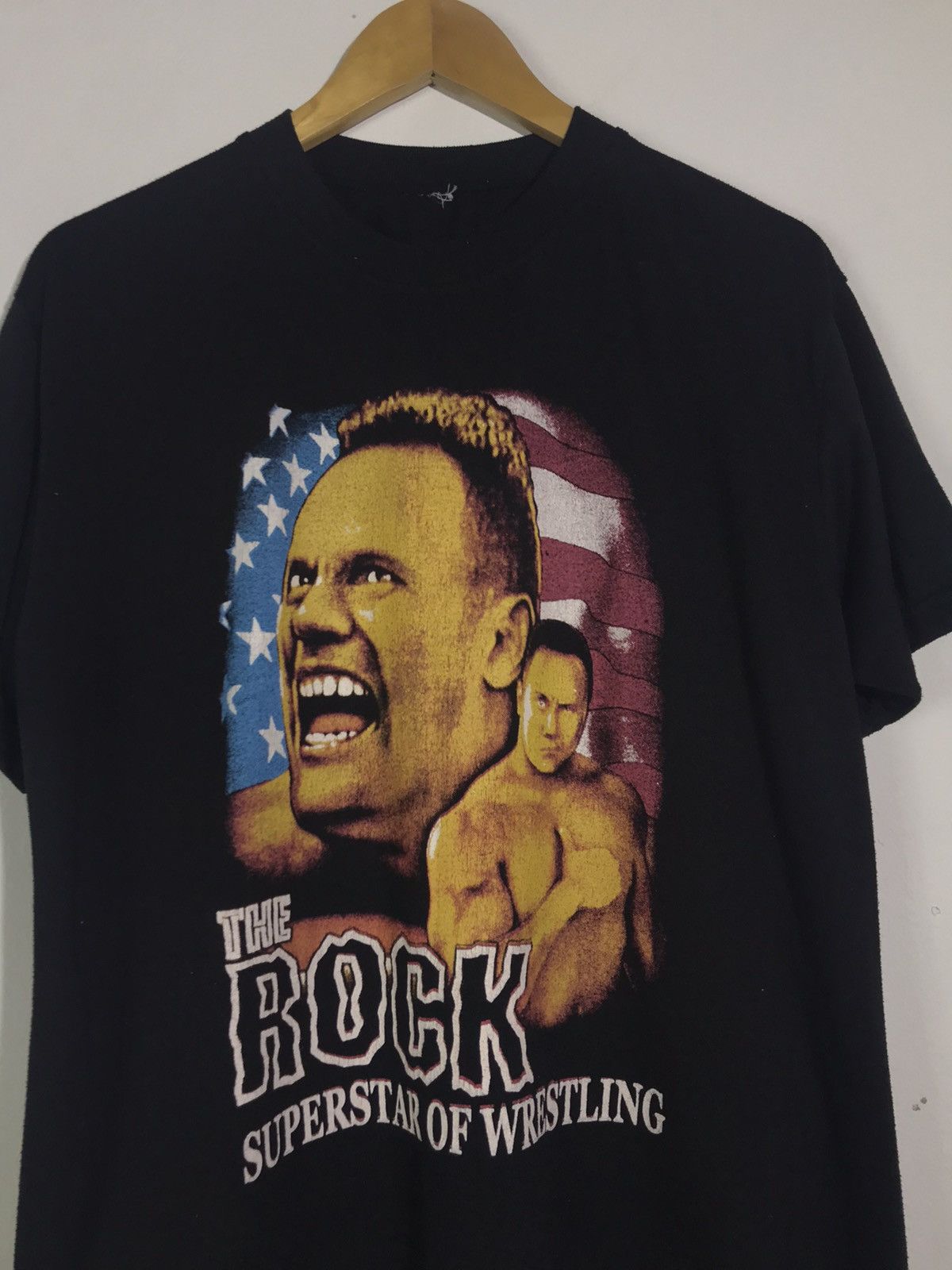 Vintage Vintage 90's bootleg wwf the rock shirt | Grailed