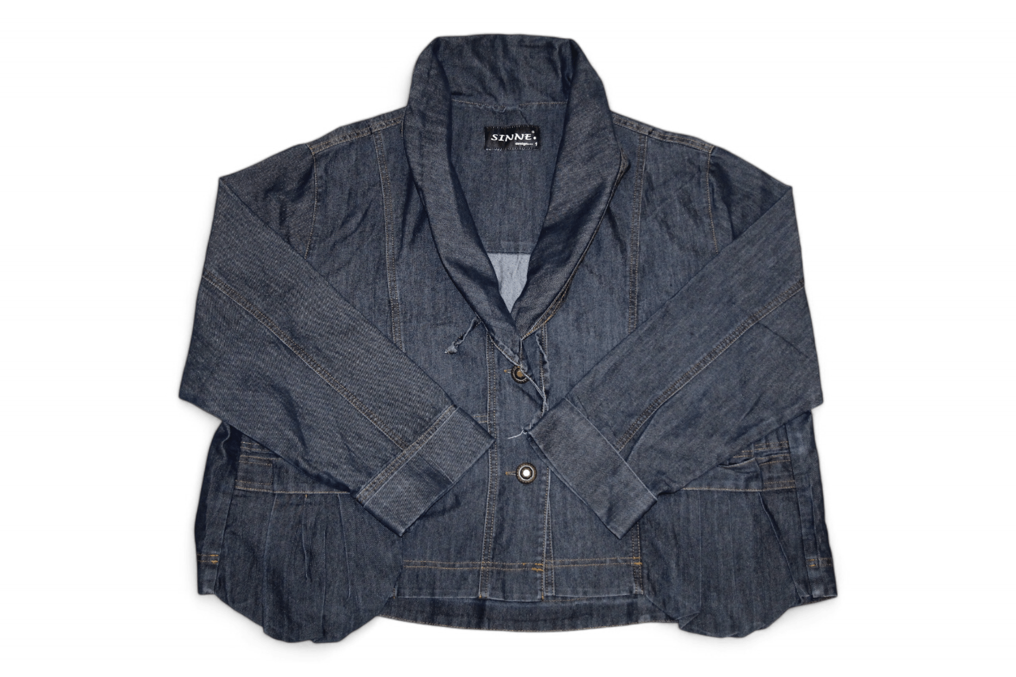 Rundholz SINNE... Germany T.M. shawl neck oversized denim jacket | Grailed