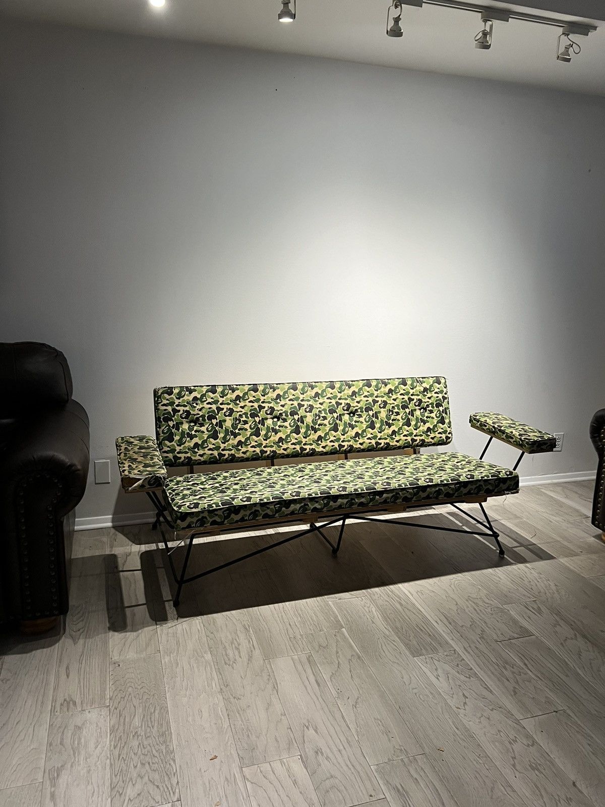 Bape × Meister × Nigo BAPE x MEISTER 3 SEATER GREEN CAMO SOFA WITH ...