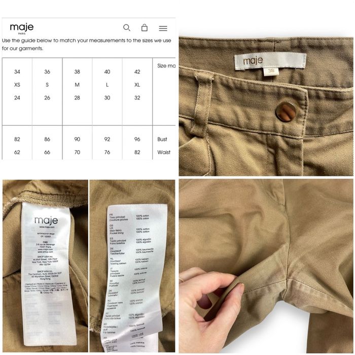 Maje Maje Pelpha Cargo-Style Pants in Camel | Grailed