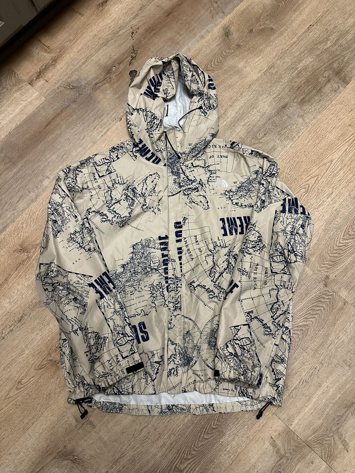 Supreme Supreme x The North Face 2012 Venture Maps Jacket | Grailed