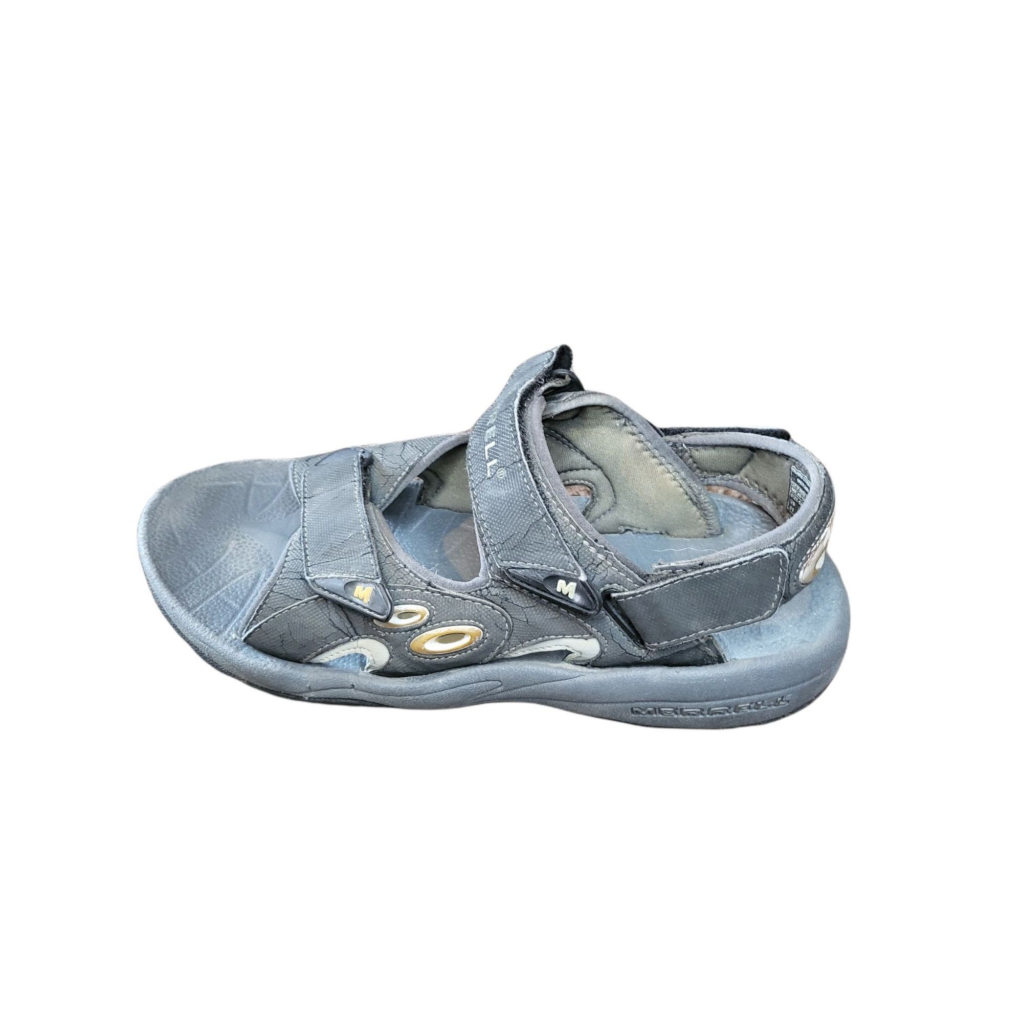 Merrell Merrell Leather Sandals Men Sz 11 Gray Full Grain Adjustable ...